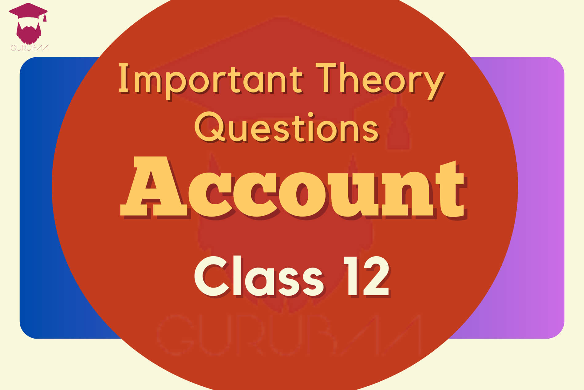 Class 12 Account Important Theory Questions Gurubaa Learn